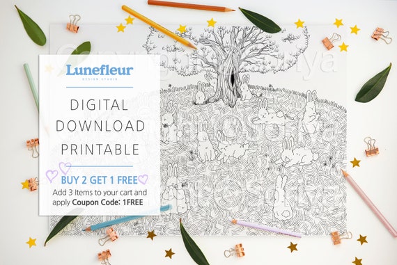 Coloring Printable Coloring Adult Coloring Page Kids | Etsy