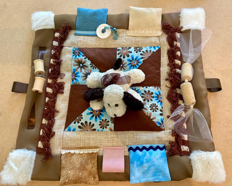 Fidget Quilt, Busy Blanket, Sensory Mat for Memory Care, Dementia ...