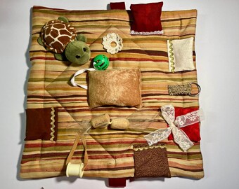 Fidget Quilt, Busy Blanket, Sensory Mat for Memory Care, Dementia ...