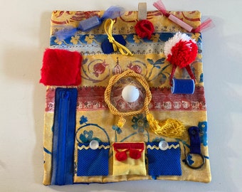 Fidget Quilt, Busy Blanket, Sensory Mat for Memory Care, Dementia ...