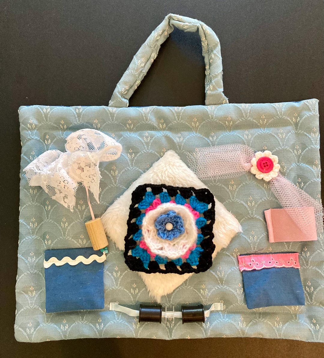 Fidget Quilt, Busy Blanket, Sensory Mat for Memory Care, Dementia ...