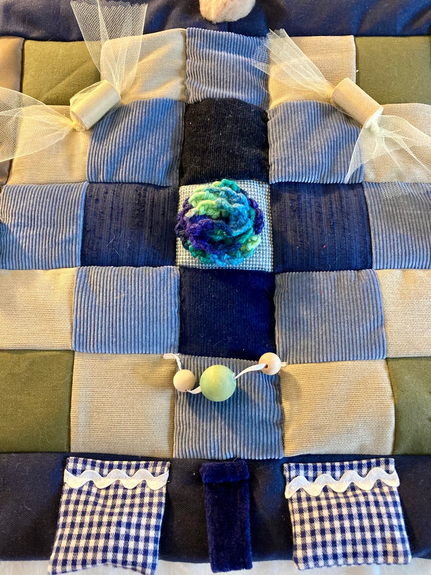 Fidget Quilt, Busy Blanket, Sensory Mat for Memory Care, Dementia ...