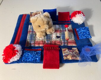 Fidget Quilt, Busy Blanket, Sensory Mat for Memory Care, Dementia ...