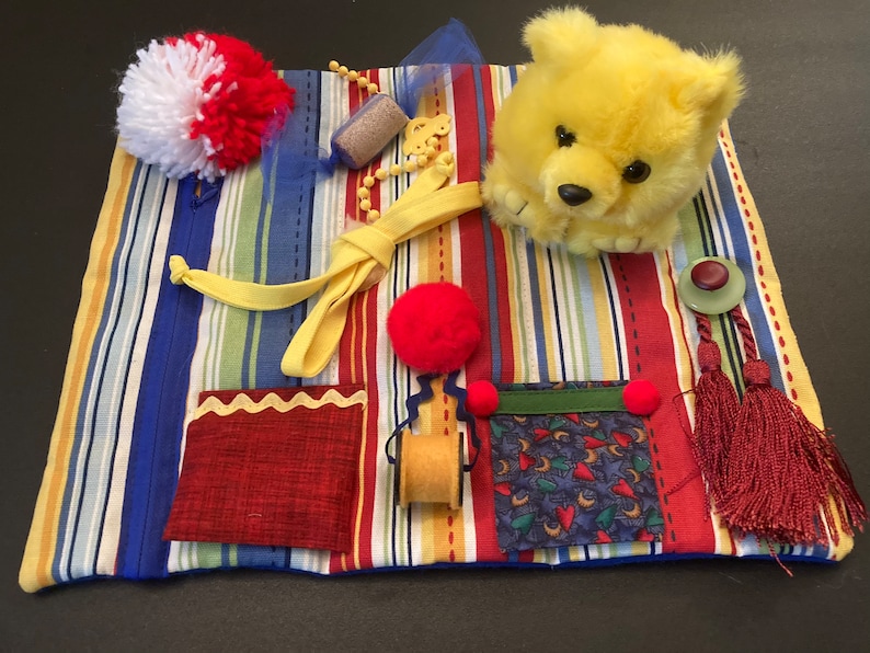 Fidget Quilt, Busy Blanket, Sensory Mat for Memory Care, Dementia ...