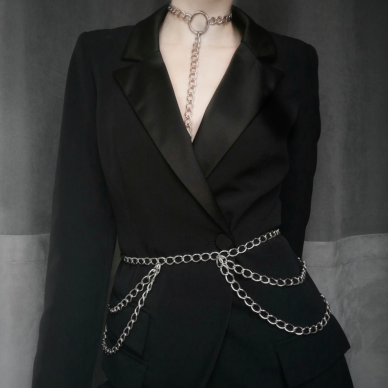 Waist and Hips Belt Style Lingerie in Silver Color Chain - Etsy