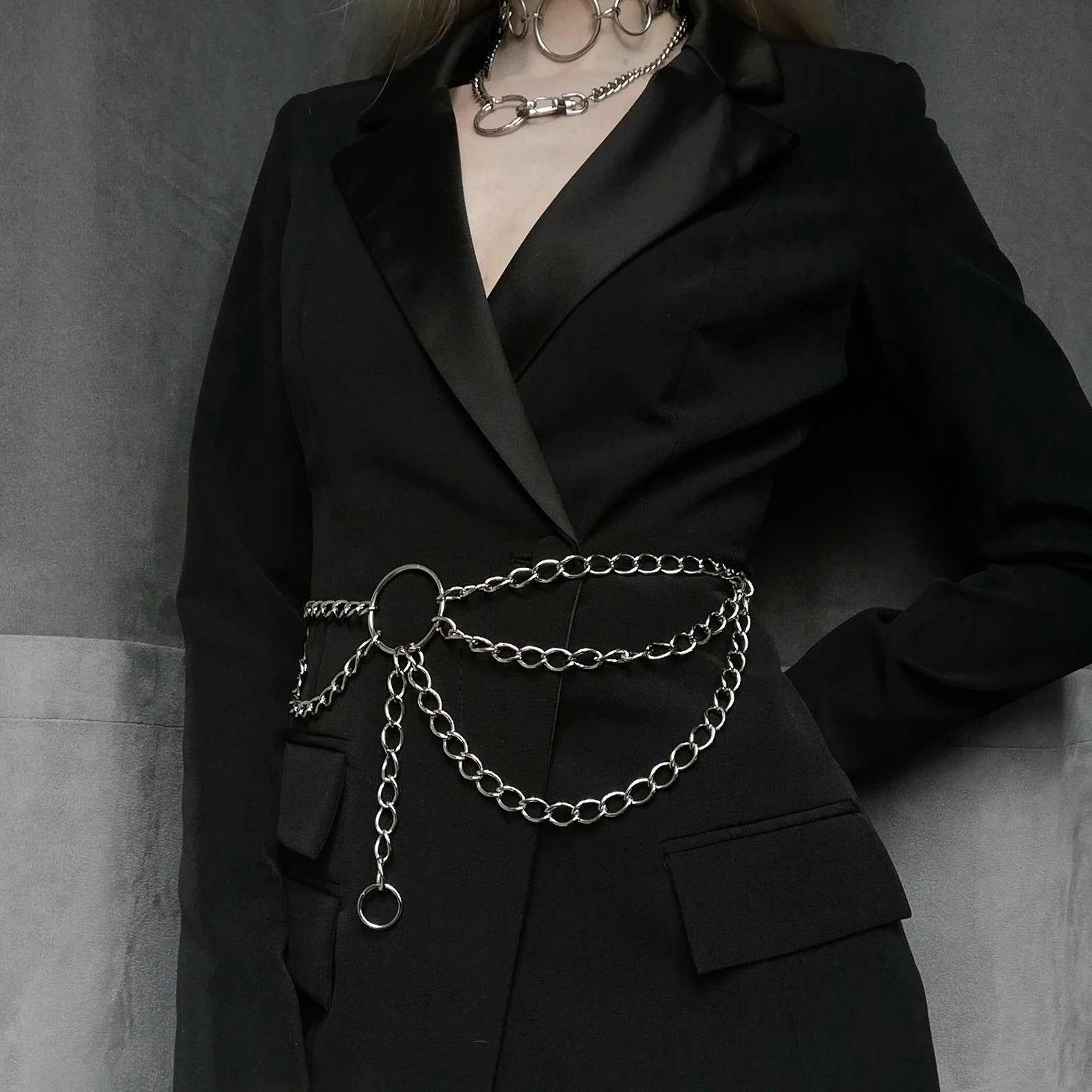 Waist and Hips Belt in Silver Color Chain and O Ring, Handmade - Etsy