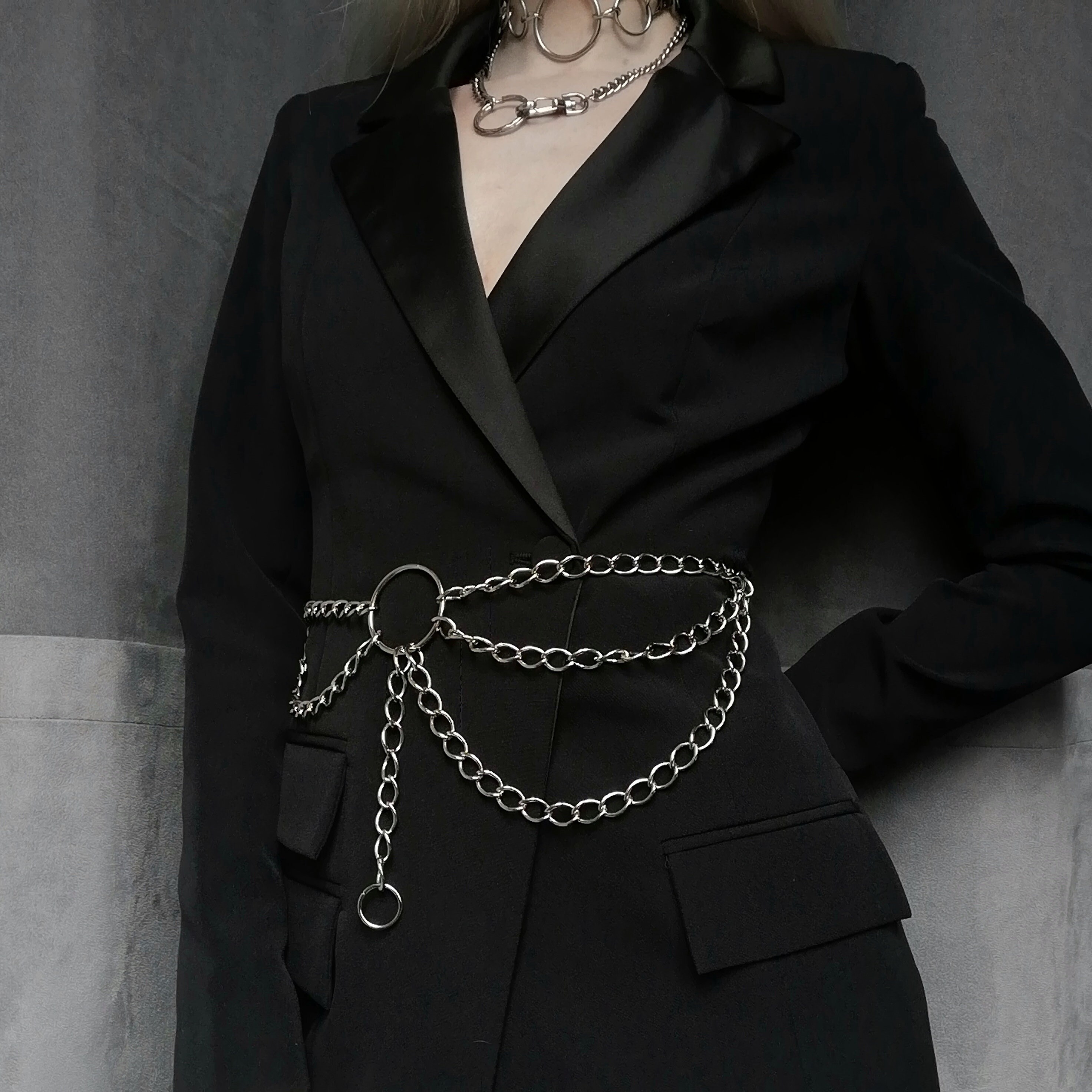 Waist and Hips Belt in Silver Color Chain and O Ring Handmade - Etsy