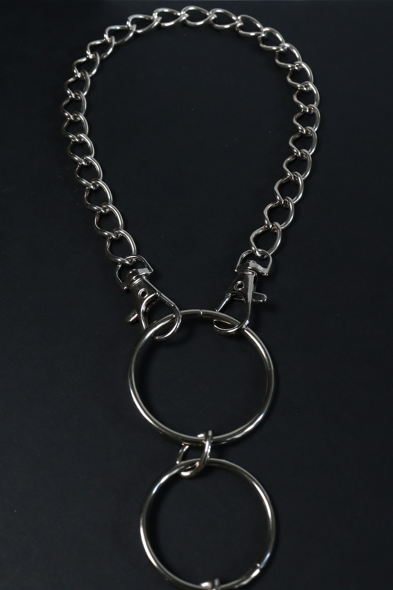 Silver Color Chain Harness and Multiple Rings - Etsy