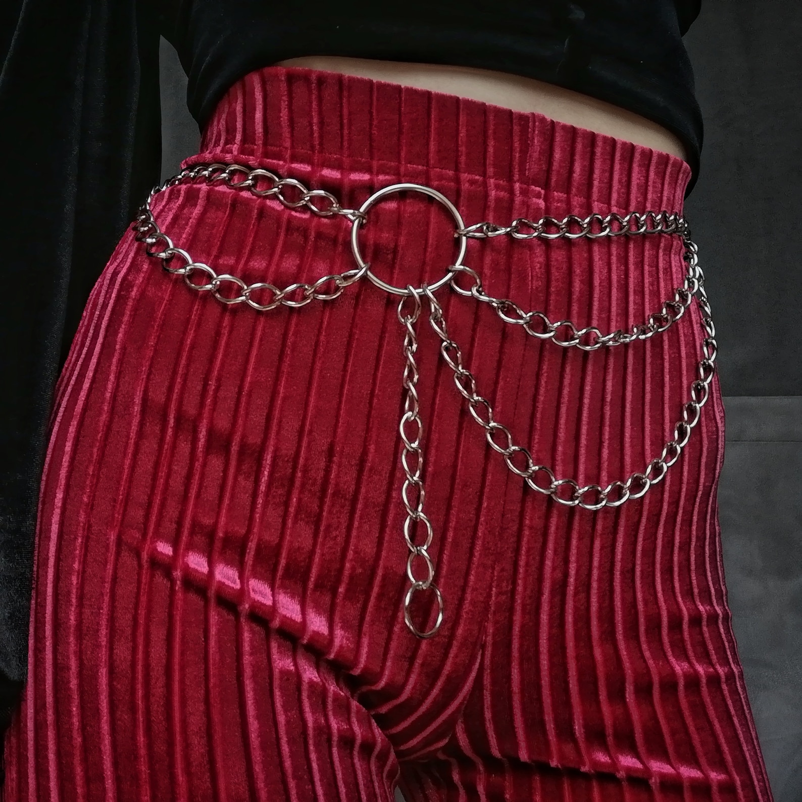 Waist and Hips Belt in Silver Color Chain and O Ring Handmade - Etsy