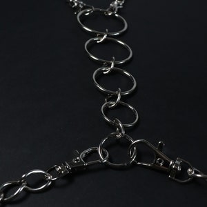 Silver Color Chain Harness and Multiple Rings - Etsy