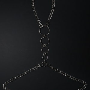 Silver Color Chain Harness and Multiple Rings - Etsy