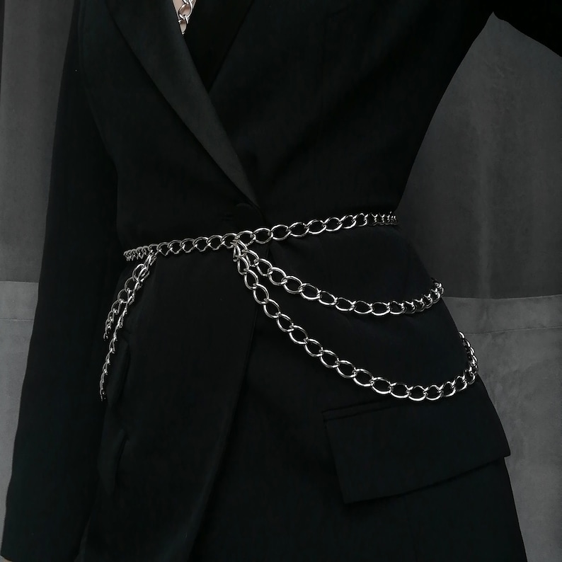 Waist and Hips Belt Style Lingerie in Silver Color Chain - Etsy