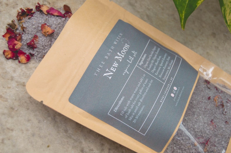 New Moon & Full Moon Bath Salt Set - Etsy