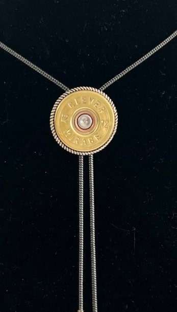 Snake Chain Bolo Tie With Bullet Slides and 22 Caliber Bolo Ends - Etsy
