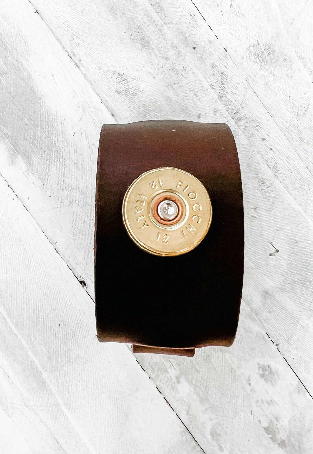 Leather Cuff Bracelet With 12 Gauge Shotgun Shell - Etsy