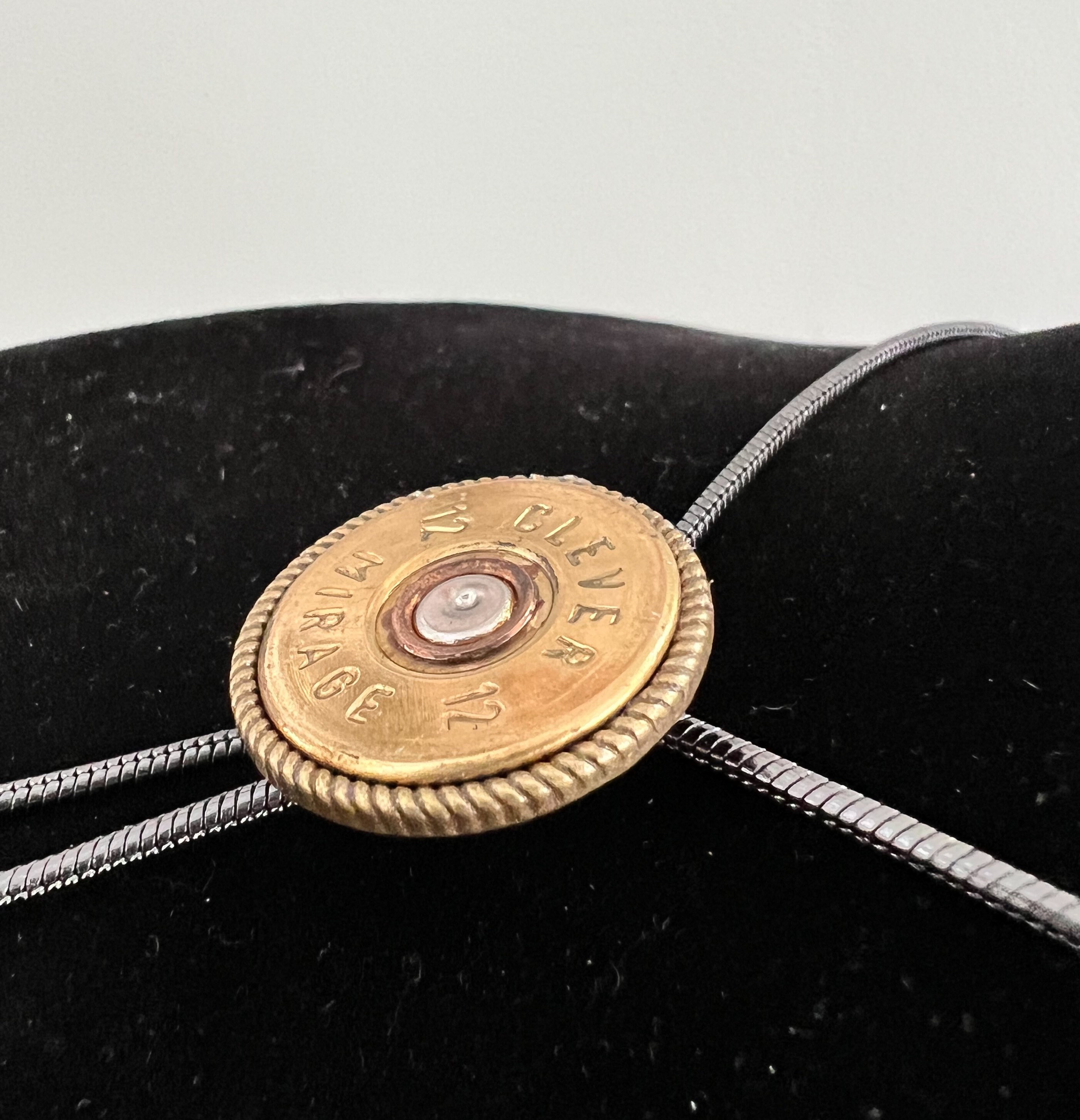 12 Gauge Shotgun Shell Bolo Tie With Snake Chain and 22 - Etsy