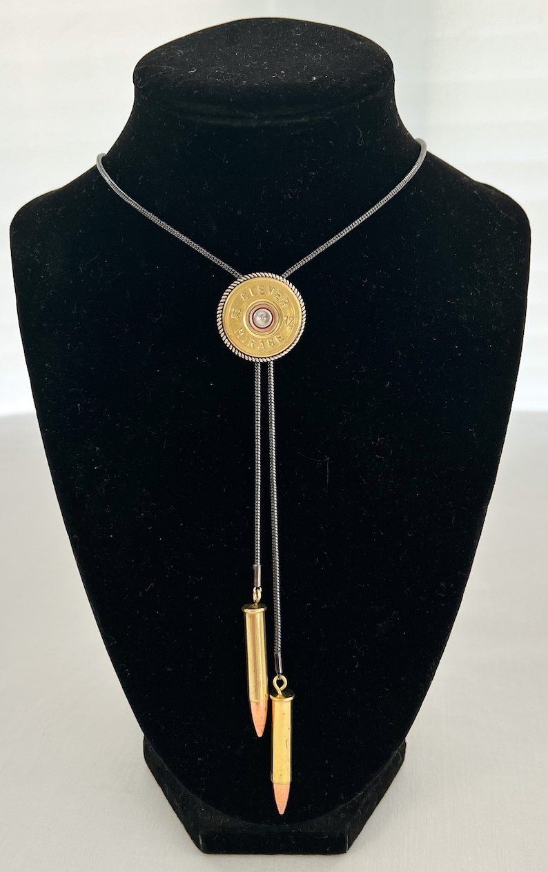 12 Gauge Shotgun Shell Bolo Tie With Snake Chain and 22 Caliber Bolo ...