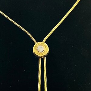Snake Chain Bolo Tie With Bullet Slides and 22 Caliber Bolo Ends - Etsy