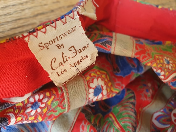 1950's Vintage Cali-Fame of Los Angeles Floral Hawaii… - Gem