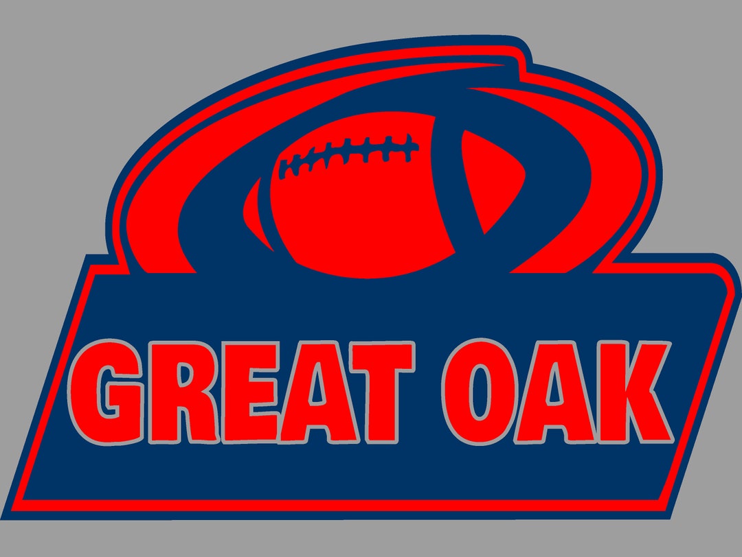 Great Oak Football T-shirt Design - Editable SVG, AI, PDF - Etsy