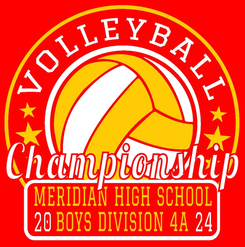 Volleyball High School Championship T-shirt Design - Editable SVG, AI ...