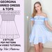 Shirred Dress Digital Sewing Pattern, Shirred Crop Top Pattern, Ruffle ...