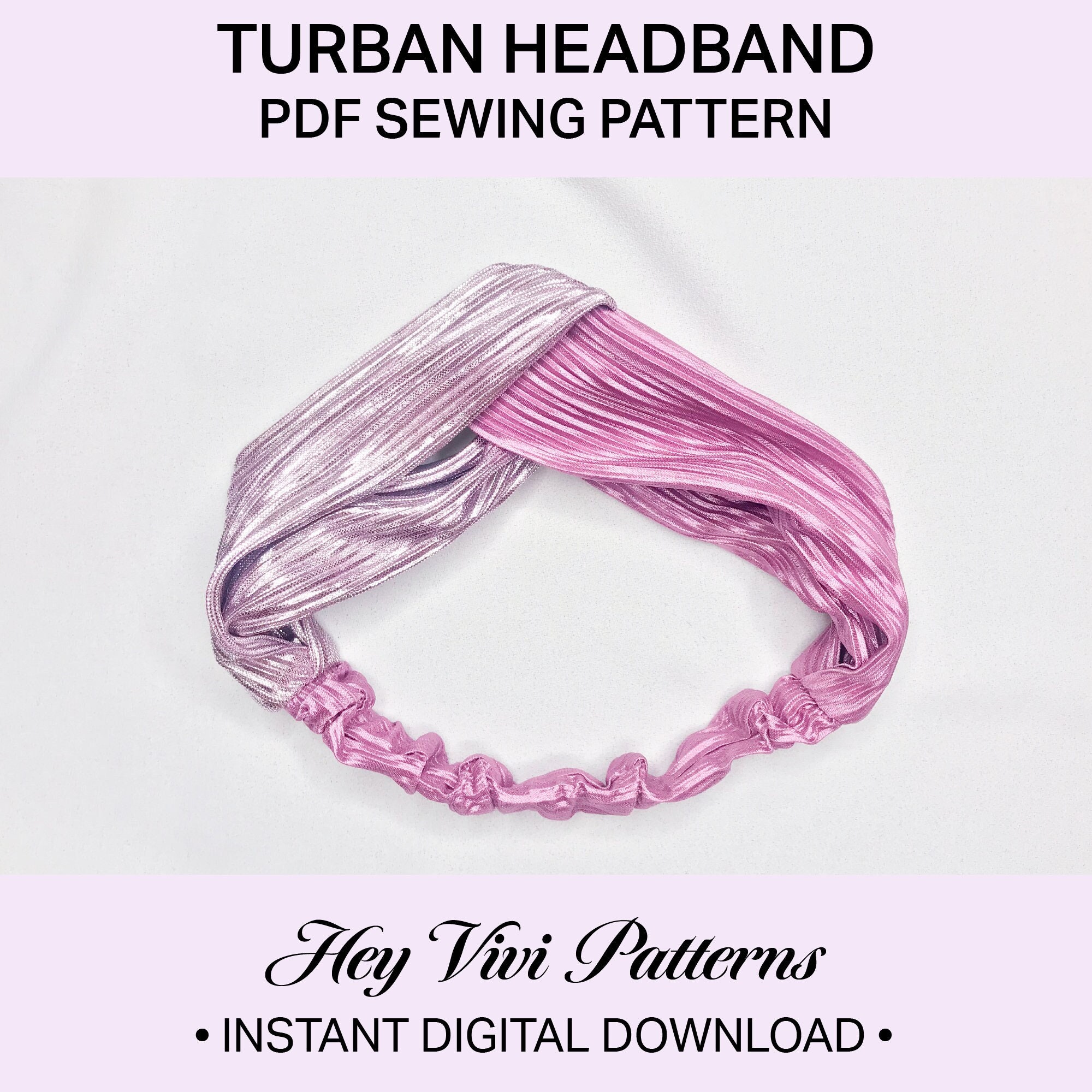 Turban Headband Sewing Pattern Pdf Adult Hairband Sewing - Etsy