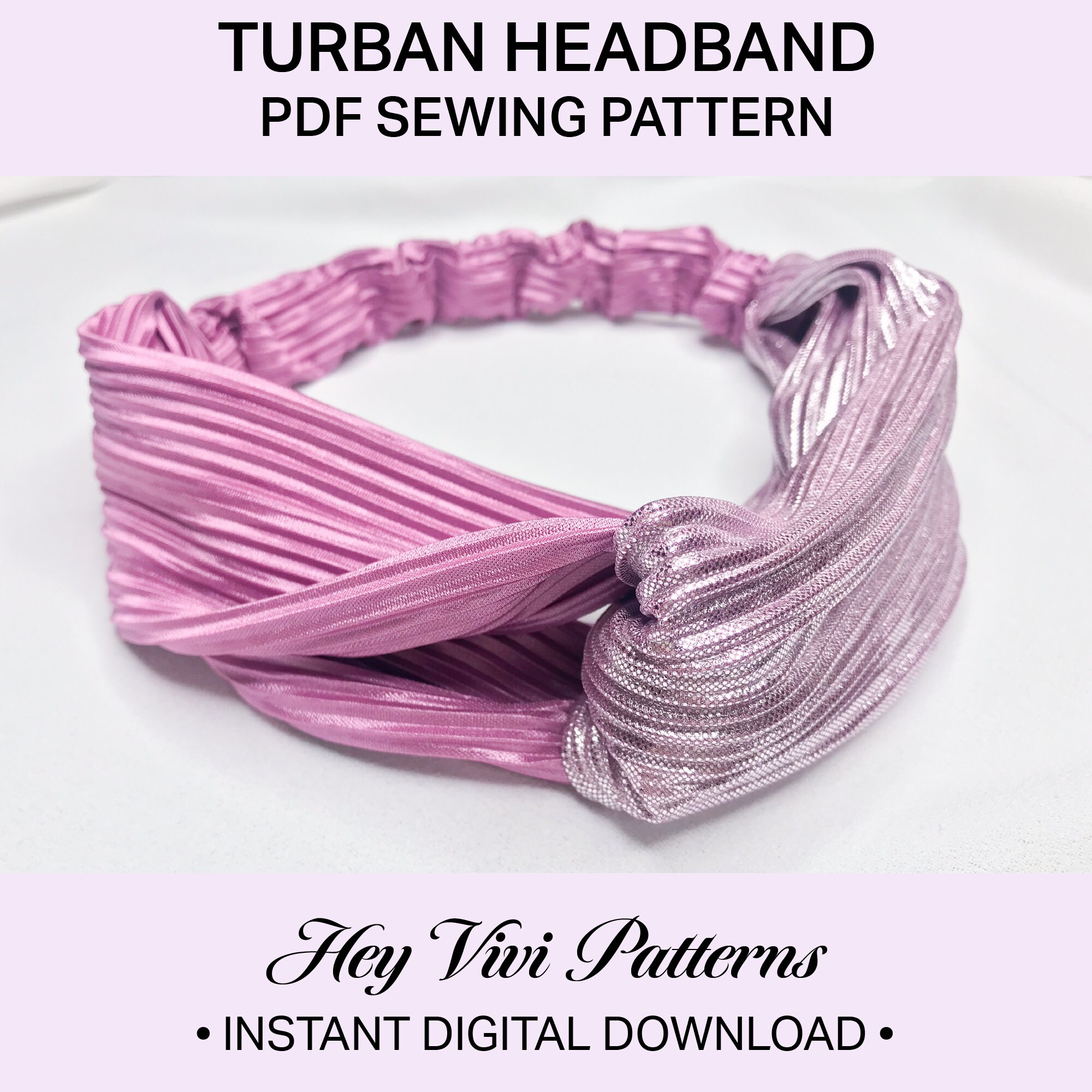 Turban Headband Sewing Pattern Pdf Adult Hairband Sewing - Etsy