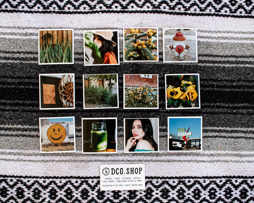 Personalized Mini Square Prints Submit Your Own Photos Pack of 12 Dcg ...