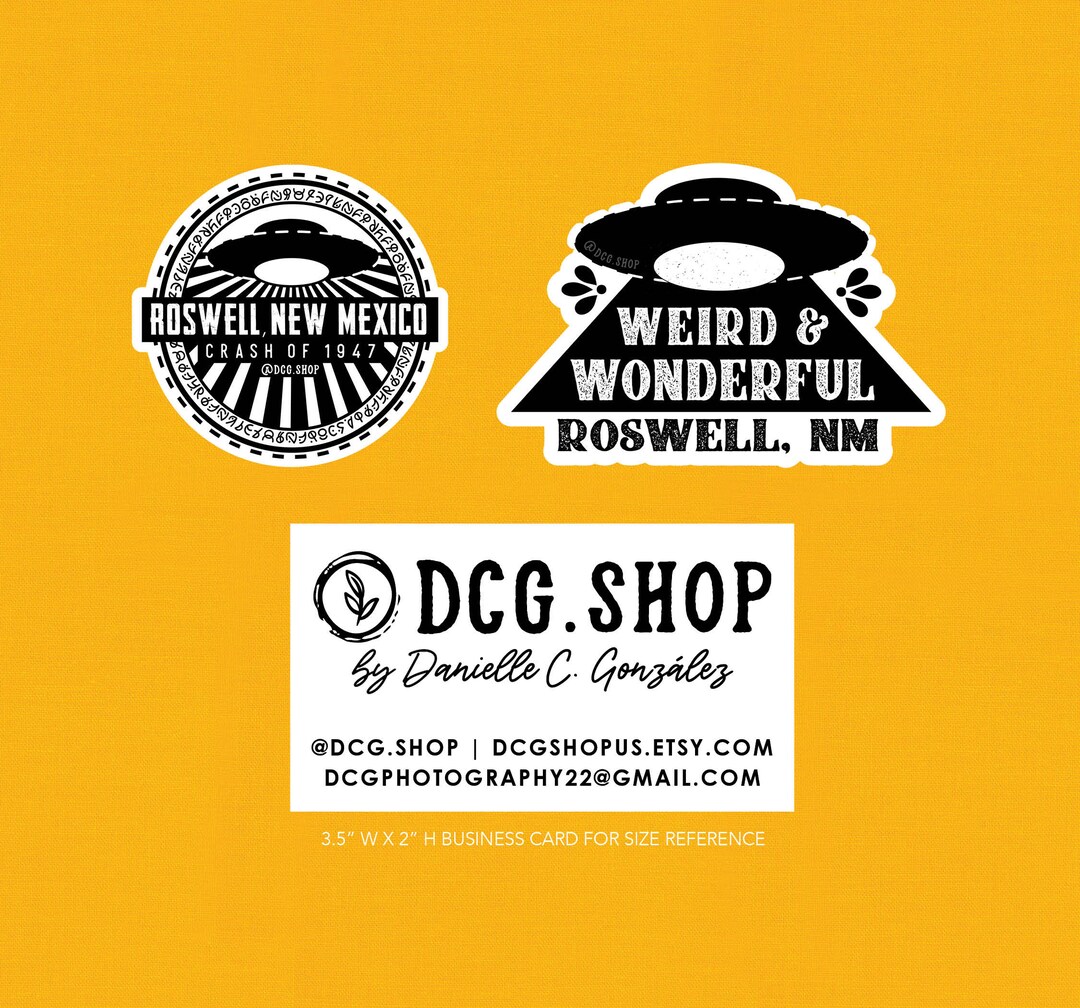 Roswell New Mexico Stickers - UFO Spaceship Sticker - Original Design ...