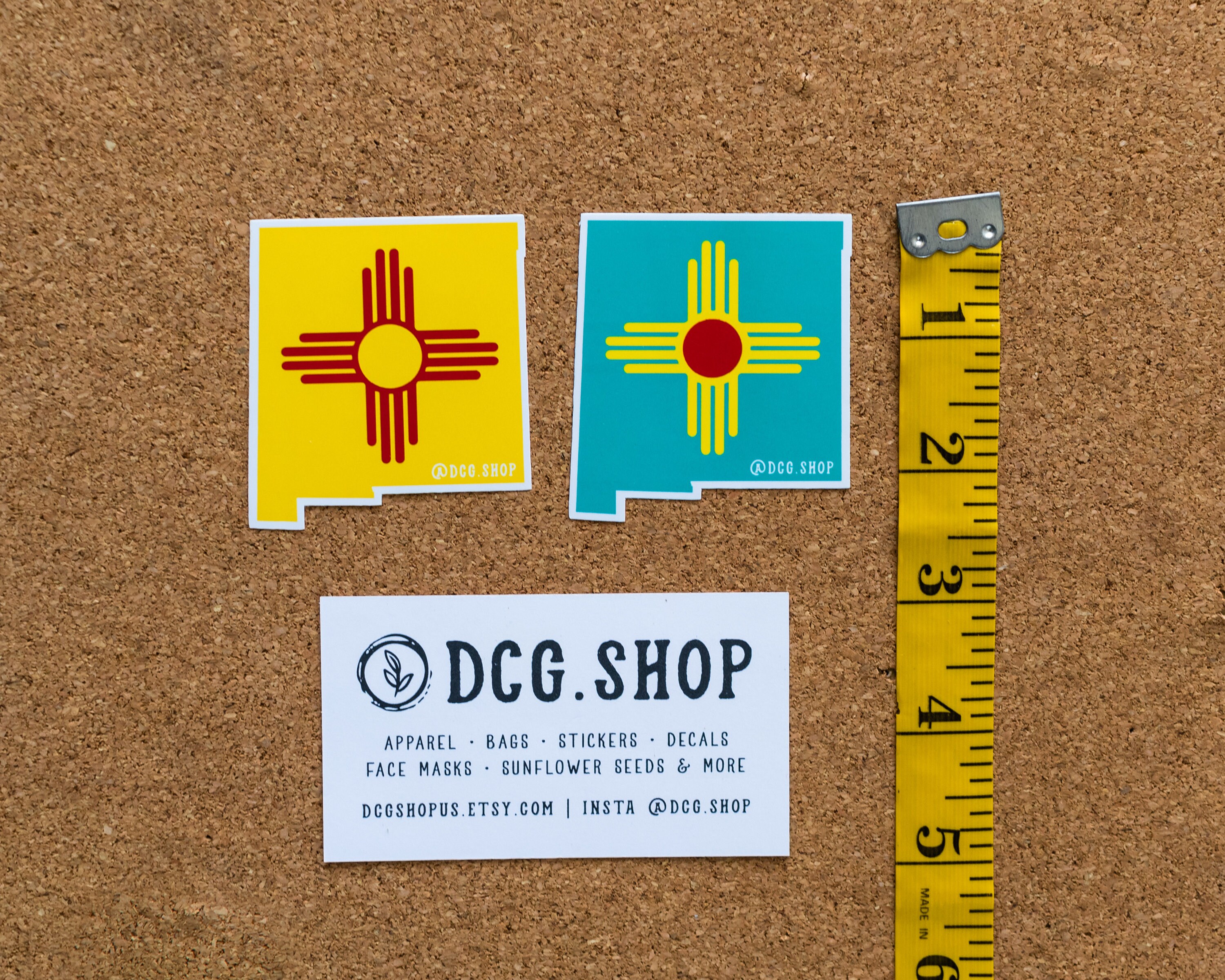 New Mexico Flag State Shape Sticker Dcg.shop | Etsy