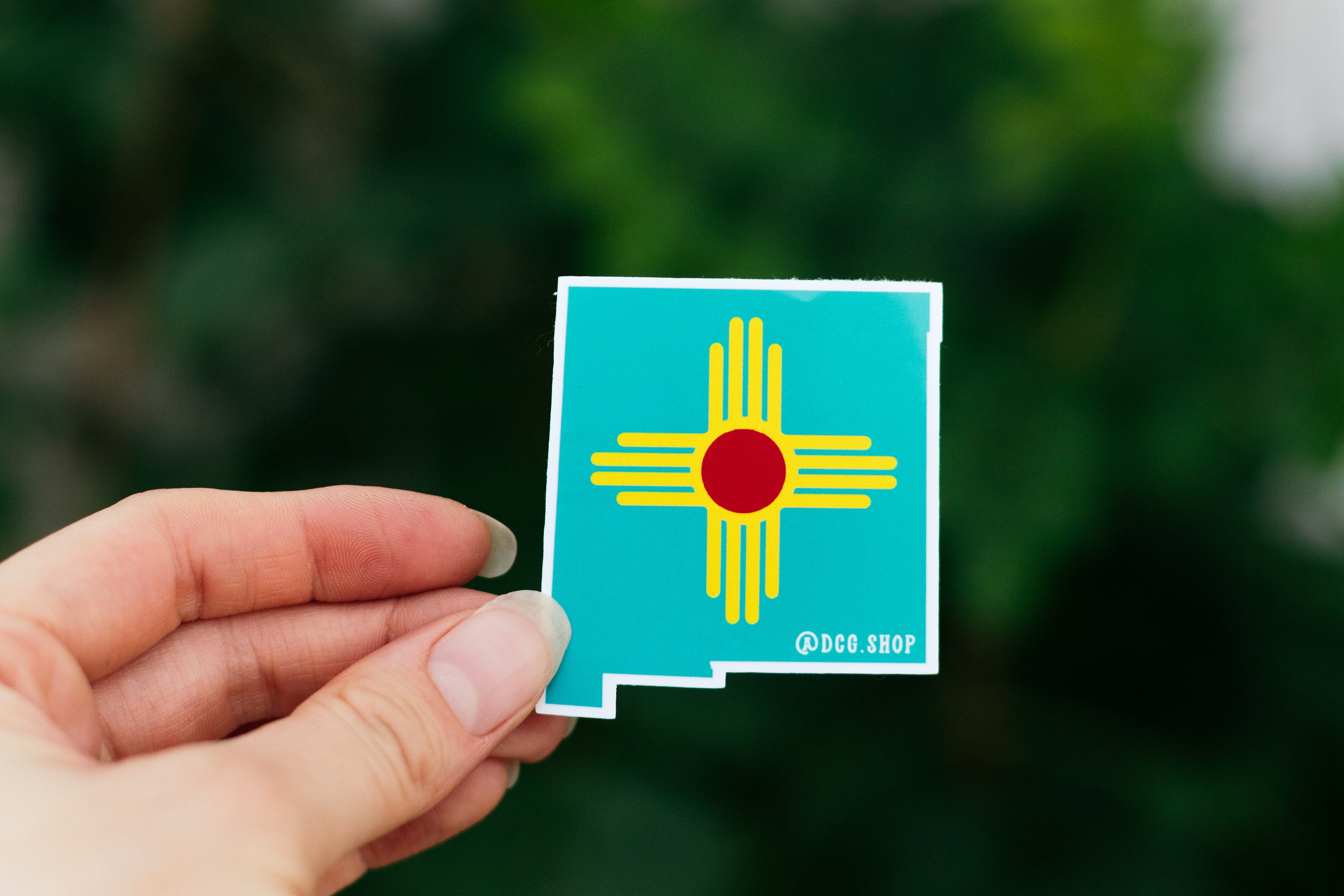 New Mexico Flag State Shape Sticker Dcg.shop | Etsy