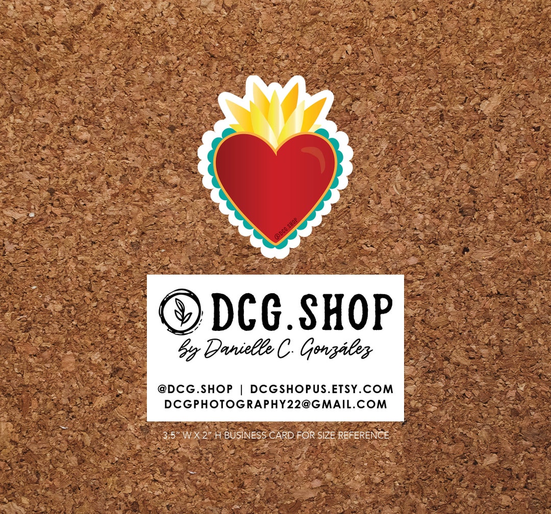 Burning Heart Sticker - Dcg.shop - Etsy