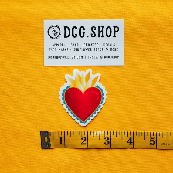 Burning Heart Sticker Dcg.shop | Etsy