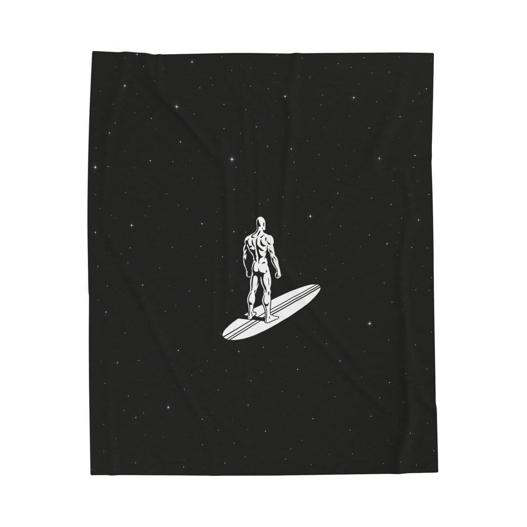 Silver Surfer Vintage Plush Blanket, Marvel Comics Soft Throw Blanket ...