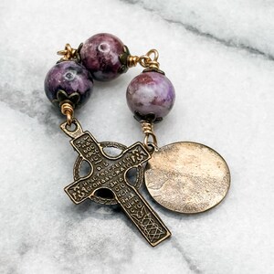 St. Mary Magdalene Three Hail Mary Chaplet | Lepidolite | Solid Bronze ...