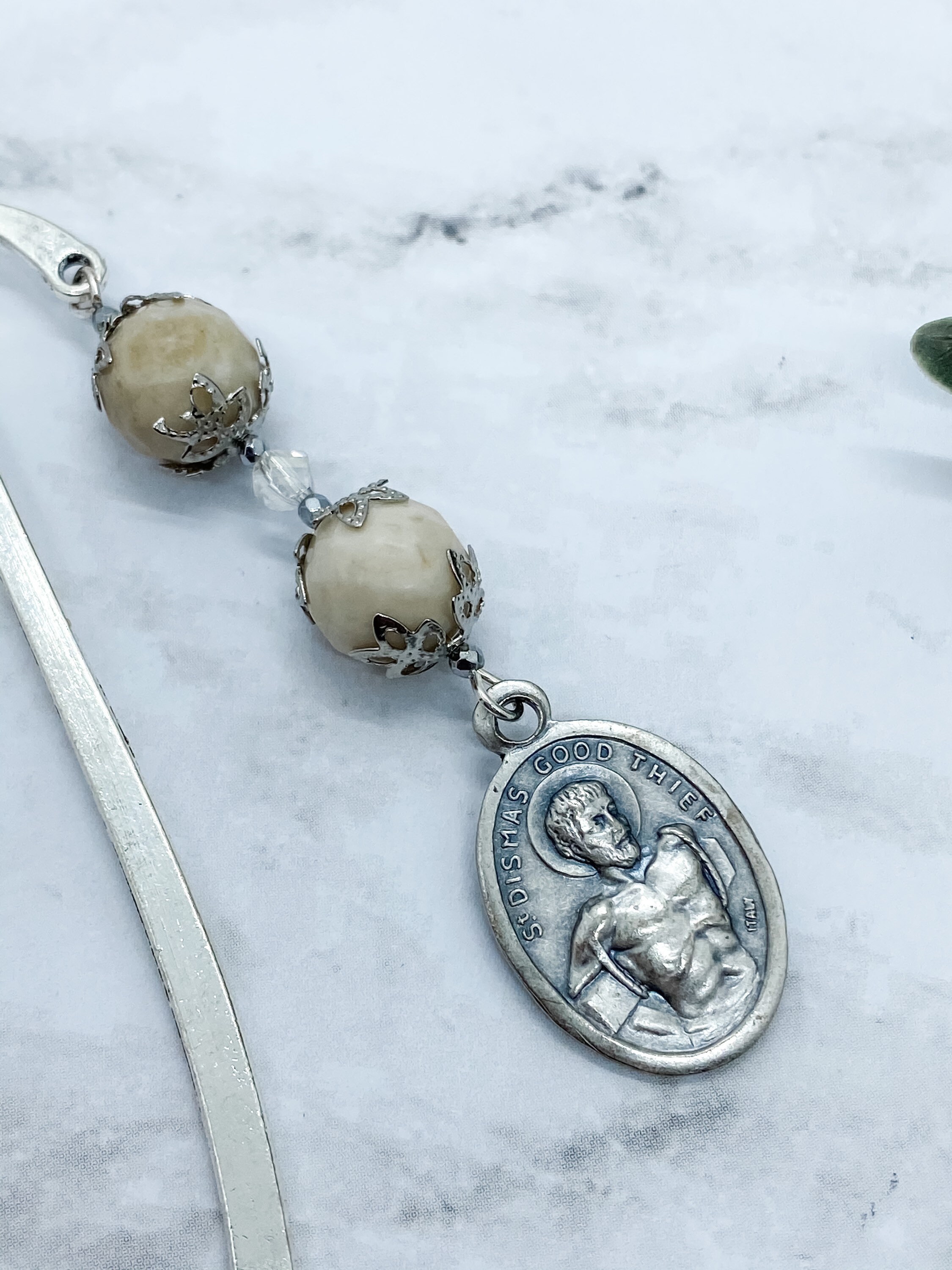 St. Joseph Bookmark Riverstone Silver Catholic Gift | Etsy
