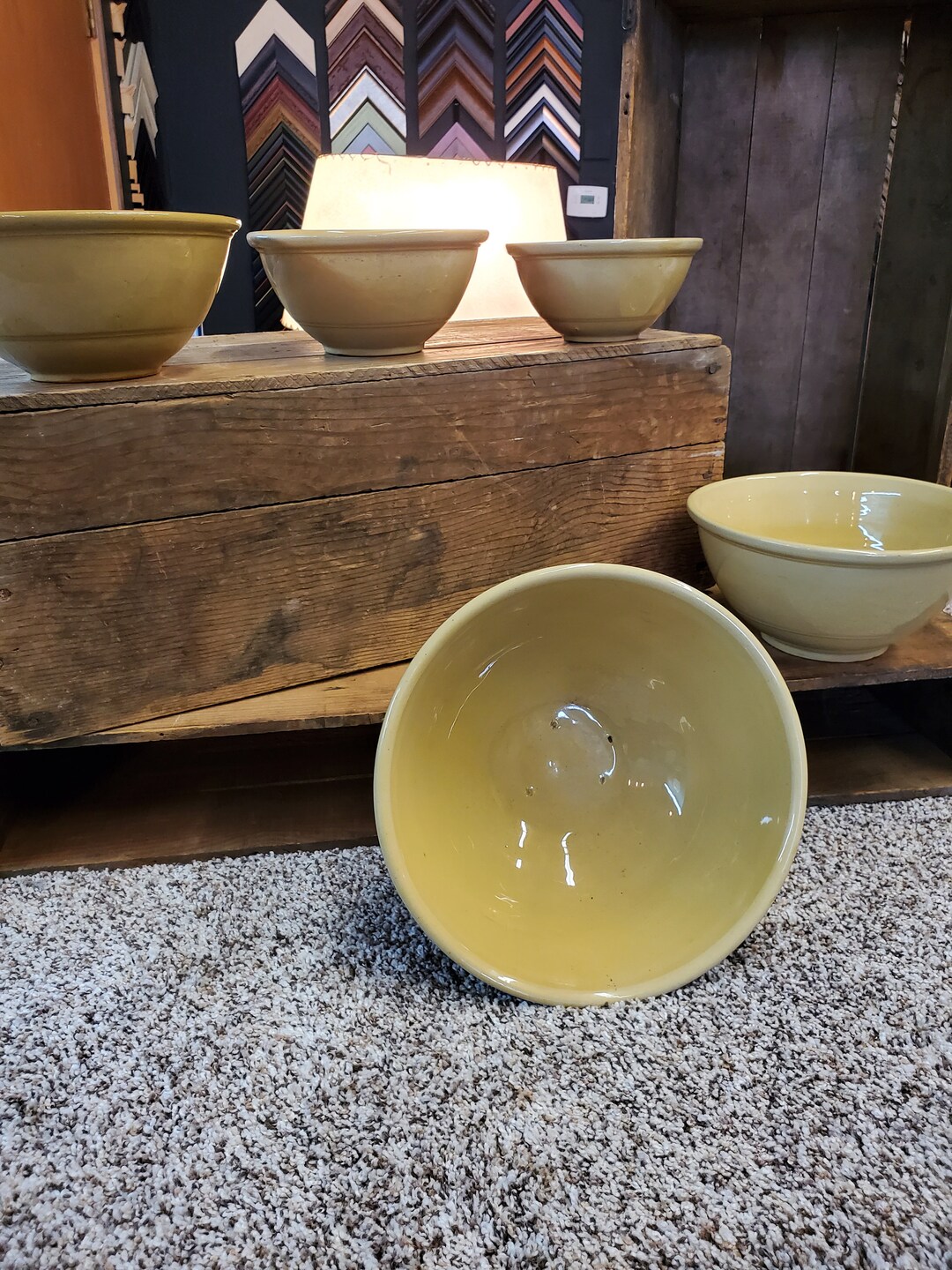 Set of 5 VERY RARE Vintage Yellow Ware Mixing Bowls - Etsy
