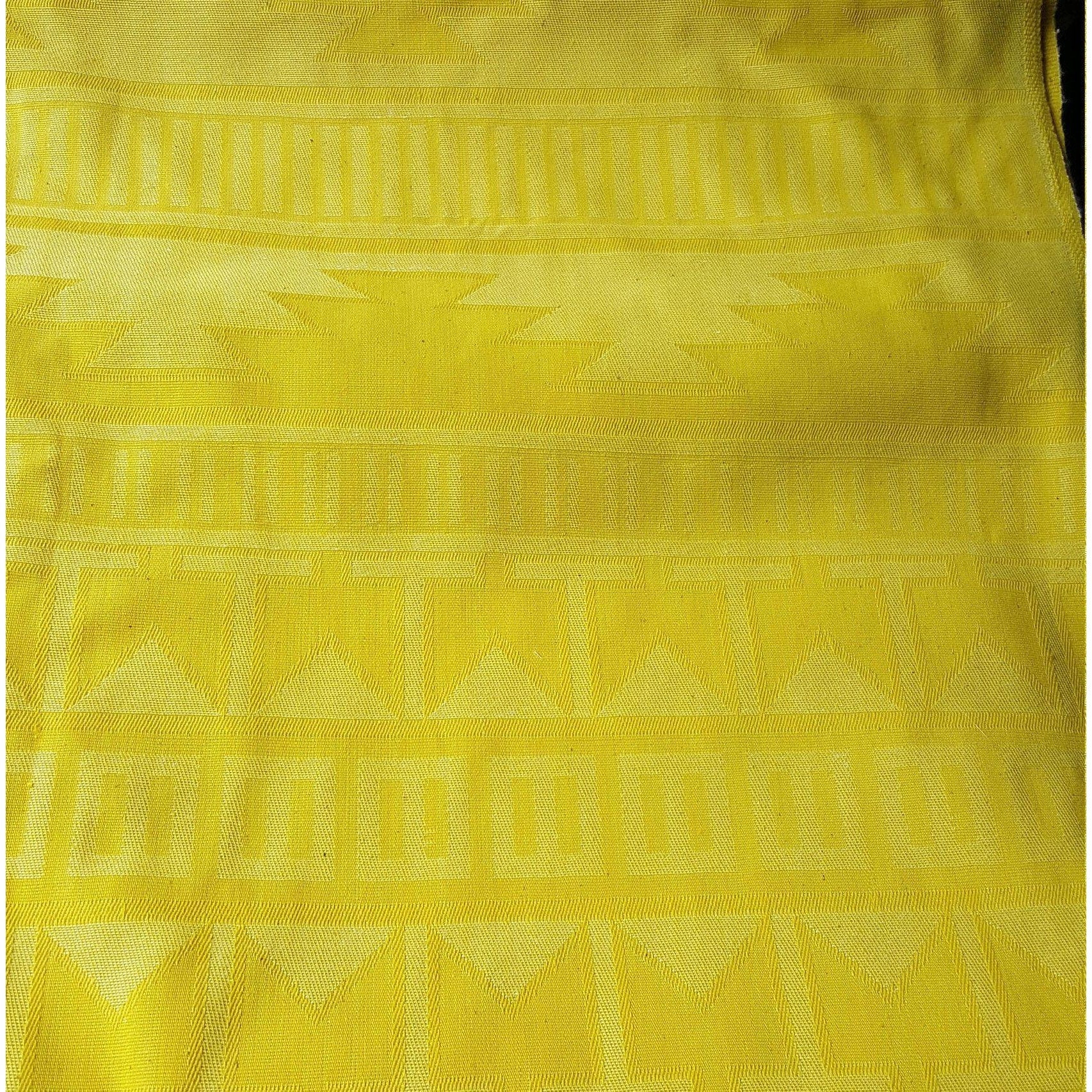 Vintage Upholstery Fabric Bright Yellow Cotton Canvas Woven - Etsy