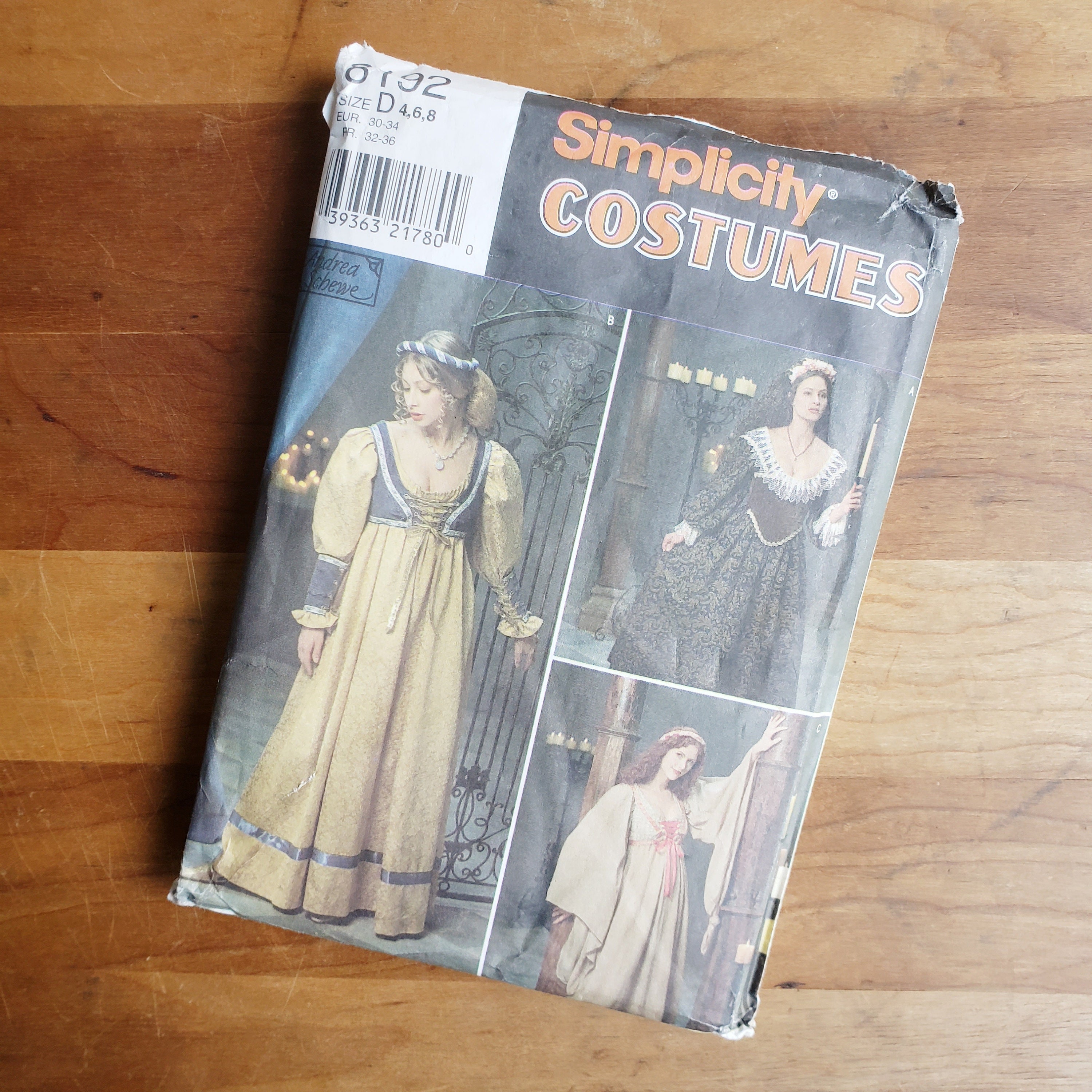Simplicity 8192 Uncut Sewing Pattern Sz 4 to 8 Medieval - Etsy