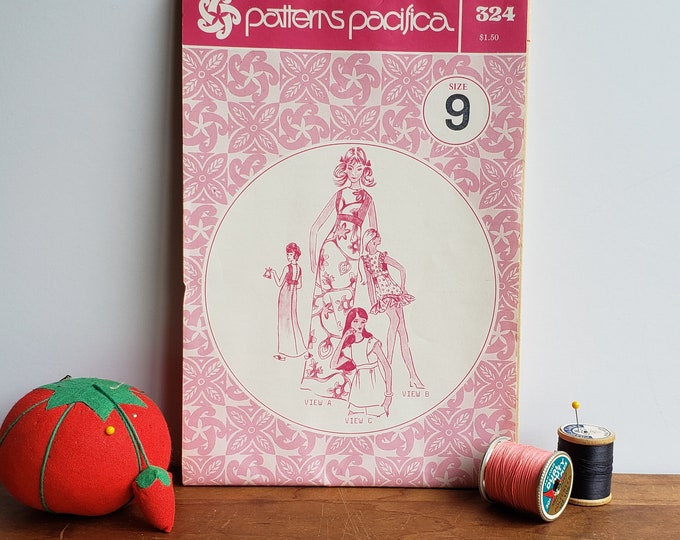 Pacifica Patterns 324 Vintage Hawaiian Hostess Dress Pinafore Mini or ...