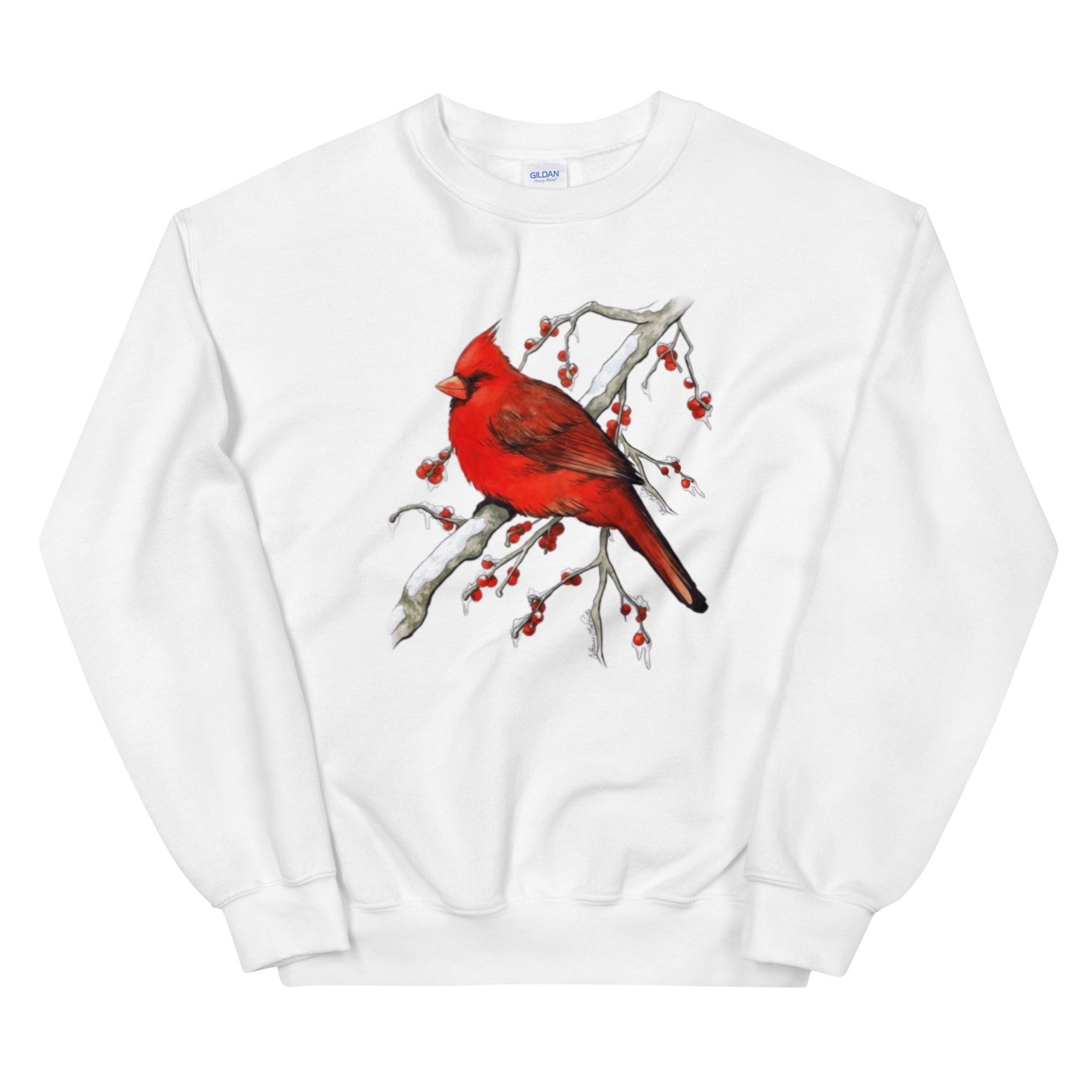 Winter Cardinal Sweatshirt/bird Sweatshirt/christmas Shirt/holiday ...