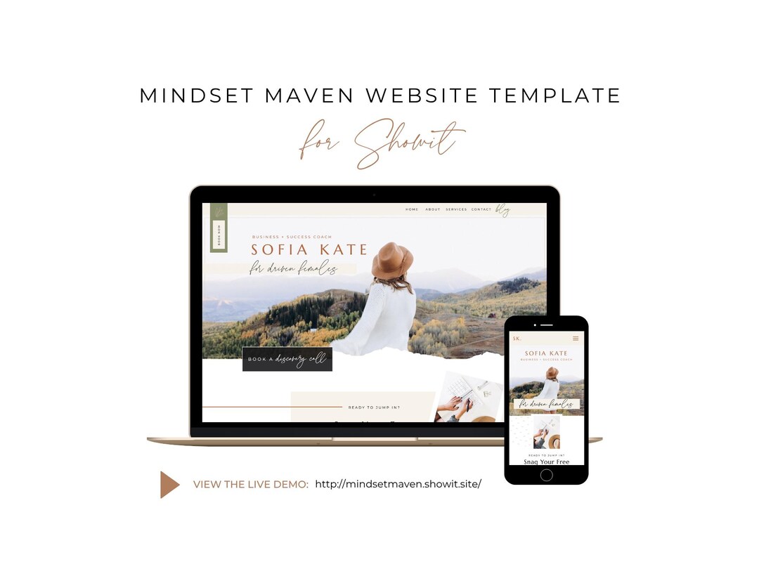 Showit Website Template: Earthy Boho Design for Coaches (instant ...