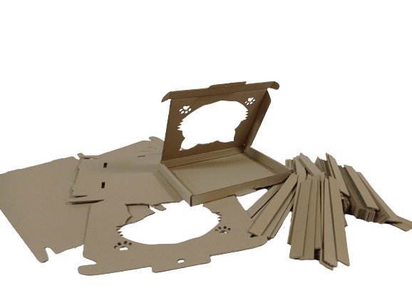 Templates DIY Catbox Scratching Post Toy Pet Cardboard - Etsy