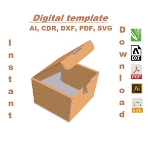 12 Templates Cardboard Box Universal Gift Box Digital Download - Etsy