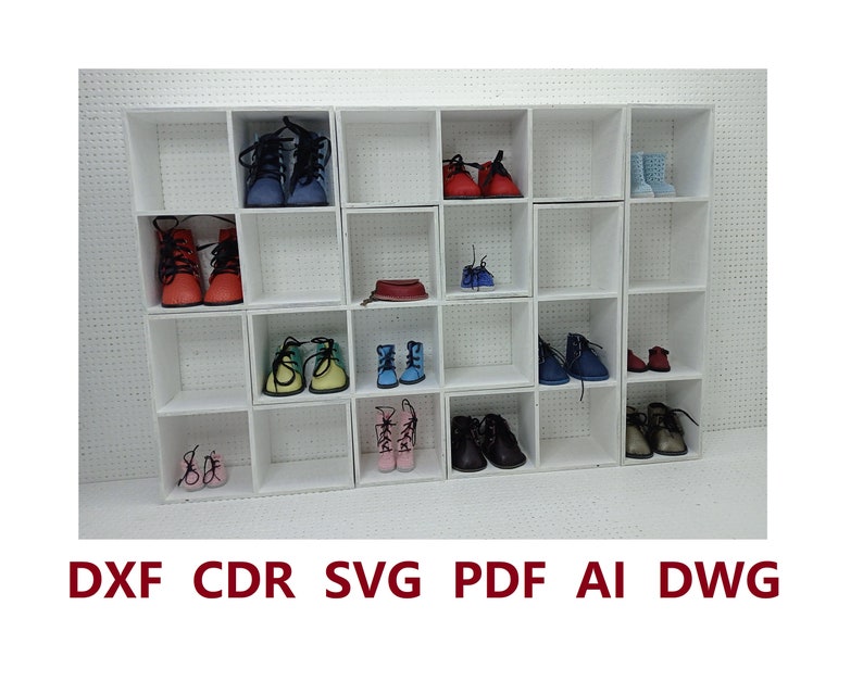 Set of 8 Racks DIY Shelf for Shoes and Clothes for Dolls Blythe ...