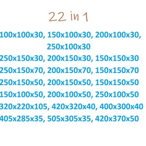 22 Templates Universal Cardboard Box Gift Box Digital Download - Etsy