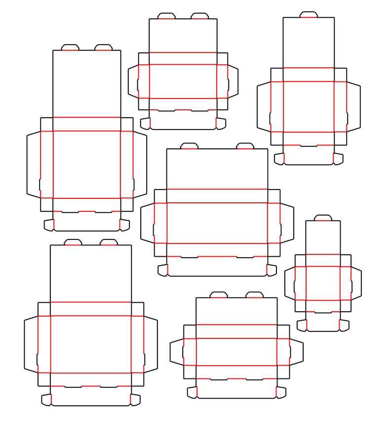 DIY Custom Box Template Cardboard Digital Download - Etsy