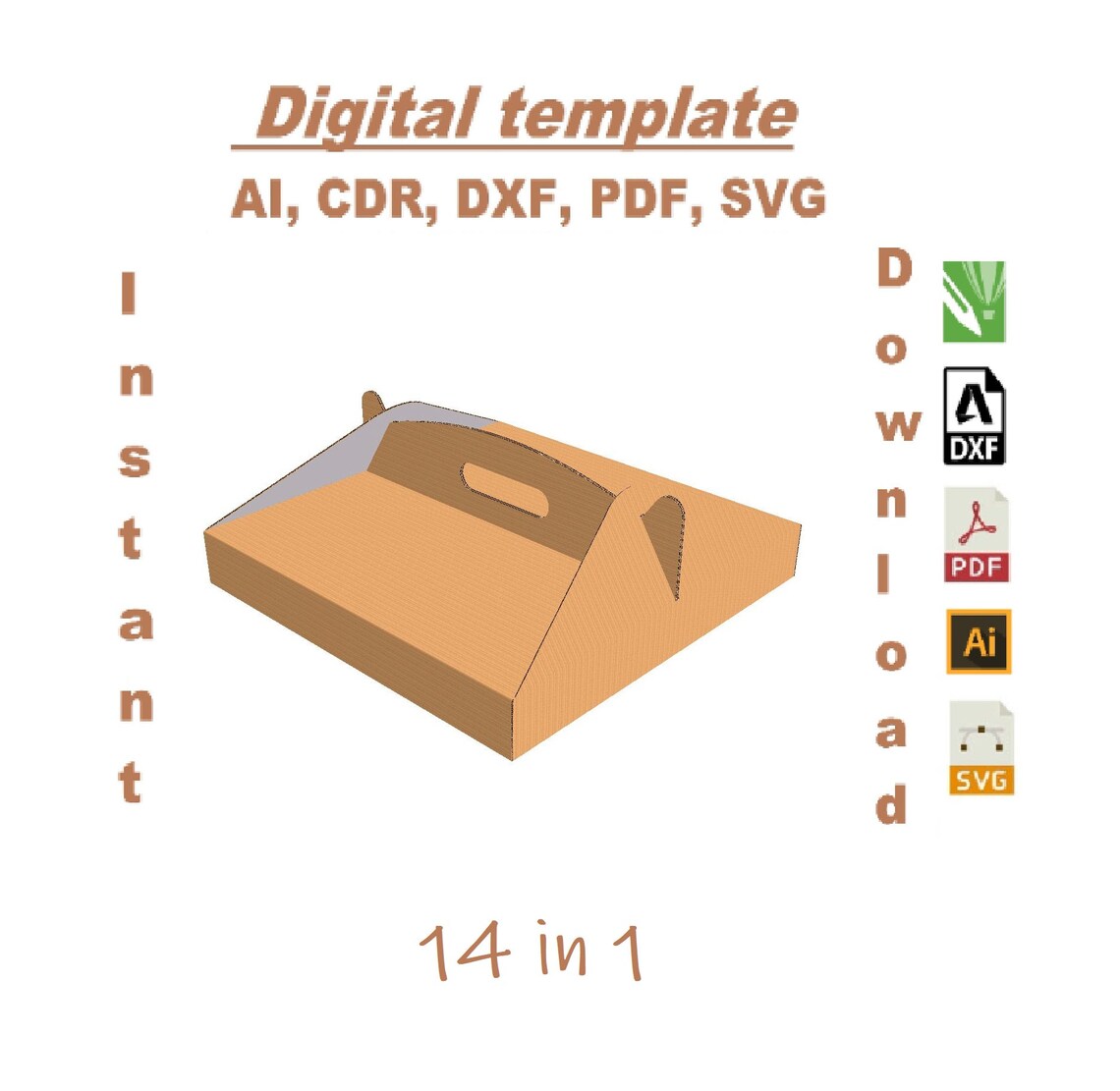 DIY Custom Box Template Cardboard Digital Download - Etsy
