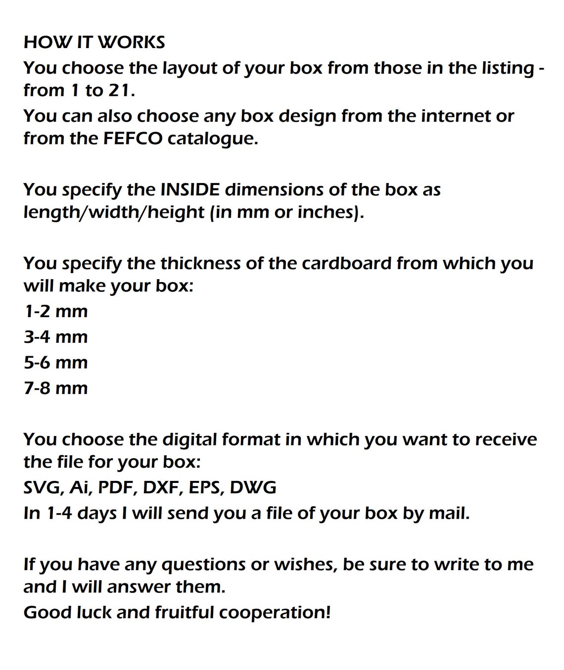 DIY Custom Box Template Cardboard Digital Download - Etsy
